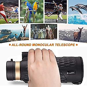 Birthday Gifts for Men Dad Him Husband Boyfriend, 12X60 High Powered Monoculars for Adults, Monocular Telescope for Smartphone with Holder & Tripod, FMC BAK4 Prism, Gadgets for Outdoors Birdwatching