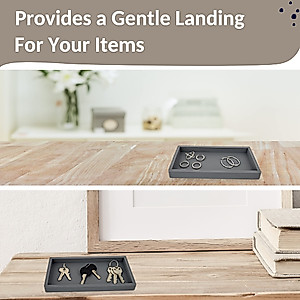 Spacewiser Countertop and Vanity Tray – Small 7.7" Silicone Soap Dispenser Tray, Shatterproof Flexible Bathroom Tray, Kitchen Sink Tray for Soap Bottles, Key Trinket Ring Tray, Original Silicone Tray