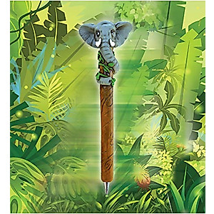 Planet Pens Bundle of Cute Giraffe, Elephant, Panda, & Sloth Novelty Pens - Ballpoint Pens Colorful Zoo Animals Writing Pens Instrument For School & Office - 4 Pack