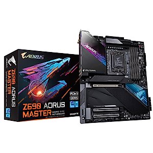 GIGABYTE Z690 AORUS MASTER (LGA 1700/ Intel Z690/ ATX/ DDR5/ Quad M.2/ PCIe 5.0/ USB 3.2 Gen2X2 Type-C/ Intel WiFi 6E/ AQUANTIA 10GbE LAN/ Intel Thunderbolt 4/ Gaming Motherboard)