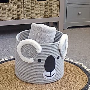 T&T Homewares Koala Storage Basket Medium Size, Ideal for Baby Diapers, Laundry, Nursery & Kids Room - Versatile Organizer for Woodland Decor, Pet Toys