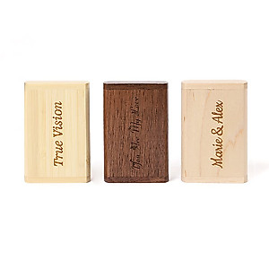 Customized Personalized U Disk 2G, 8G, 16G, 32G, 64G Logo Gift Commemorative Custom Logo Wooden USB Flash Drive, Personal Gift, Party Wedding (8G, Bamboo)