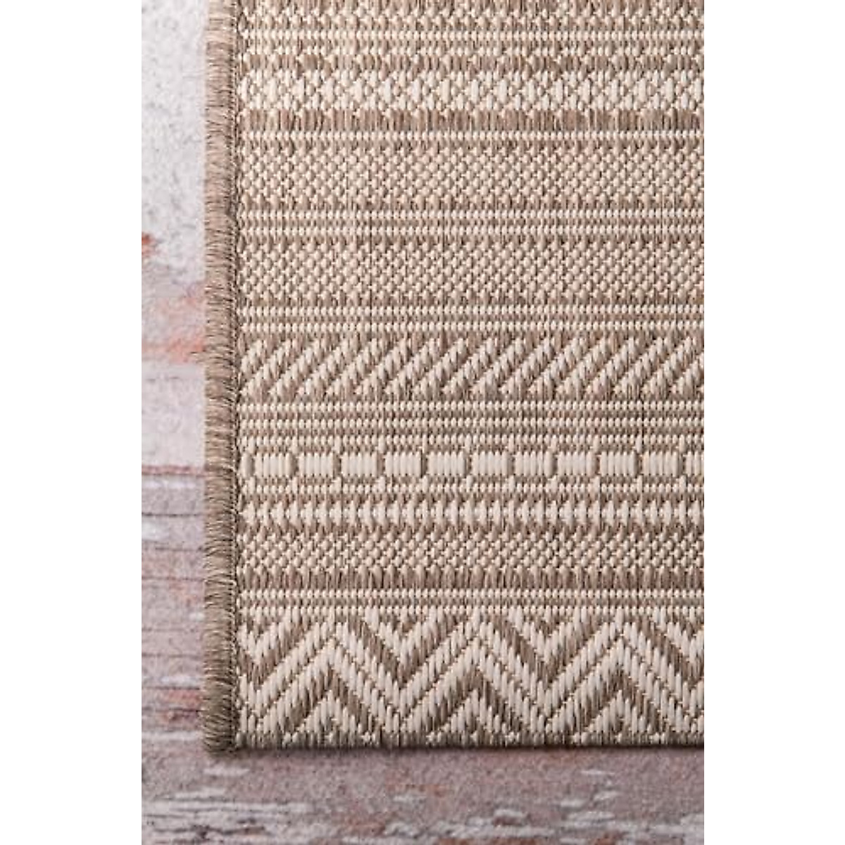 nuLOOM Erlinda Tribal Outdoor Area Rug, 4x6, Beige