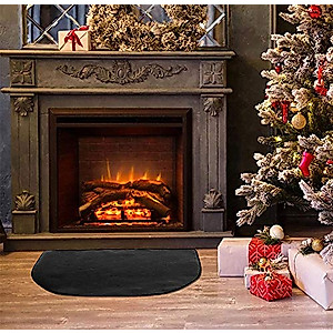 UCARE Fire Retardant Fiberglass Rug Durable Fireproof Protective Hearth Rug Indoor Fireplace Area Rugs Non Slip Mat for Chimney/Fire Pit/Brazier (L: 59.06x39.37in/ 150x100cm)
