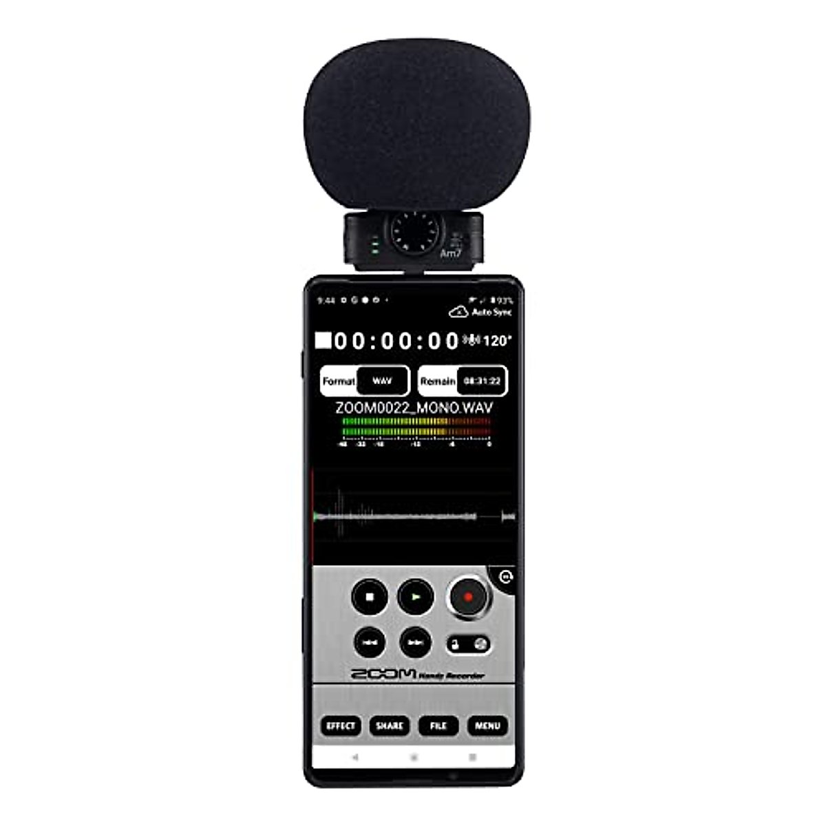 Zoom Am7 Stereo Microphone for Android, Mid-Side Stereo, Rotatable Capsule for Alignment with Camera, for Recording Audio for Music, Videos, Interviews, and More