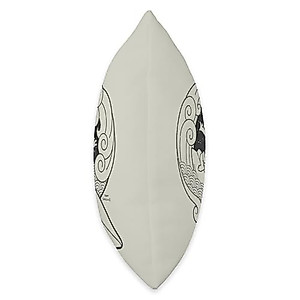 20th Century Television The Simpsons Bart Surfing Japanese Woodblock Throw Pillow, 18x18, Multicolor