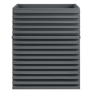 Modway Render 18" Wall-Mount Bathroom Vanity in Gray-Sink Basin Not Included, 18 Inch