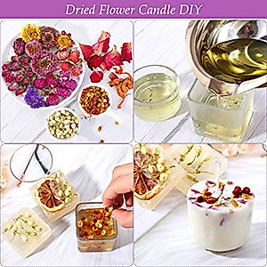 LAVEVE Dried Flowers, 21 Bags 100% Natural Dried Flowers Herbs Kit for Soap Making, DIY Candle, Bath, Resin Jewelry Making - Include Lavender, Don't Forget Me, Lily, Rose Petals, Jasmine and More