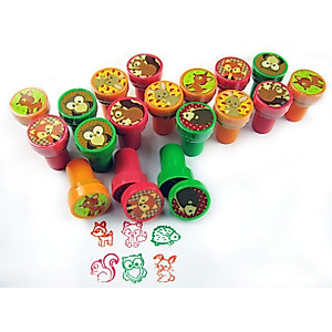 Tiny Mills 24 Pcs Woodland Animals Stampers for Kids