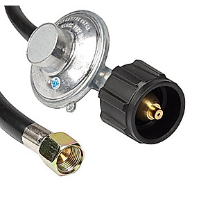 Camplux 5 Ft Propane Regulator Hose, LP Propane Hose for Most Gas Grill, Heater and Fire Pit Table, 3/8" Female Flare Nut Max 80,000 BTU