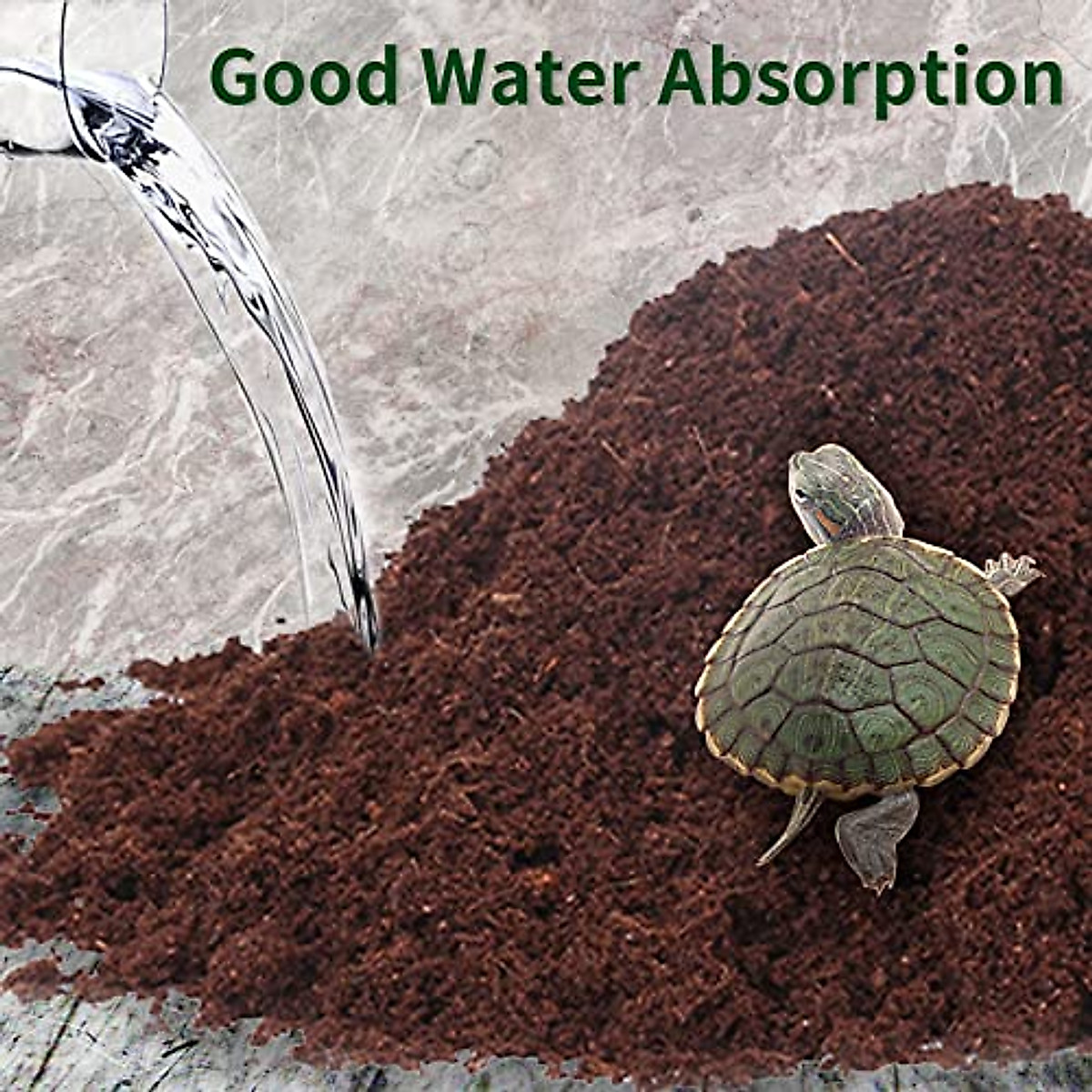 Hamiledyi Compressed Coconut Fiber Substrate,2 Pcs Tortoise Bedding Bricks Natural Hermit Crab Soil Soft Reptiles Terrarium Supplies for Snake Bearded Dragon Gecko Tarantulas Ball Python