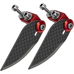 Vgoohobby Adjustable Carbon Fiber Turn Fins 65mmx25mm RC Water Knife Compatible with 70-85cm(27.5"-33.4") Electric Nitro Power Remote Control Boats