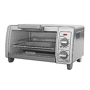 BLACK+DECKER 4-Slice Toaster Oven with Air Fry Technology, TO1785SGC, Gray