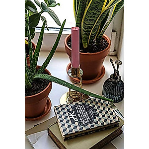 Hyoola 10 Inch Dinner Candles - 12 Pack - Rose Pink Tall Candles - Unscented Rustic Candles - Long Burning Candle Sticks