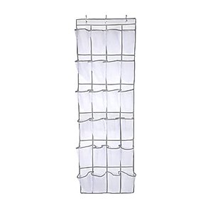 Isabelvictoria 24 Large Mesh Pockets Non-Woven Hanging Storage Bag Behind Doors Space Saving Shoes Rack Household Accessories