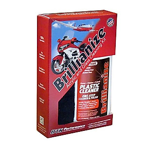 Brillianize Plastic and Glass Cleaning Kit with Terry Style Microfiber Polishing Cloth
