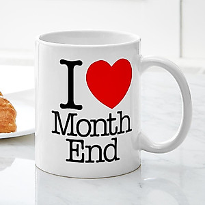 CafePress I Heart Month End 15 Oz Ceramic Large Mug Ceramic Coffee Mug, Tea Cup 11 oz