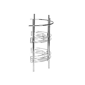 Croydex Mild Steel Pedestal Storage Unit with Shelves and Towel Rail