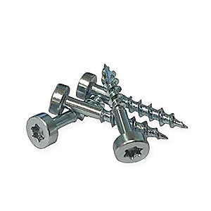 Milescraft 5200 Pocket Screw Kit- 700 Pieces T20 Pocket Hole Zinc Coated Screw Kit with 6 sizes of screws, 3in and 6in T20 Torx Drivers Included- All Screws needed for Pocket Hole