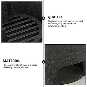 YARNOW Tabletop Grill Cast Iron Charcoal Grill Japanese Style Hibachi Grill Portable Barbecue Stove for Home Picnic（Stove Only）