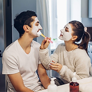 Patelai 20 Pieces Soft Silicone Facial Mud Applicator Clay Tools Face Mask Brushes Beauty Tools for Sleeping Mud Mask Hairless Body Lotion and Body Butter