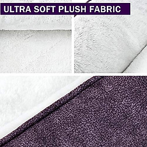 Coohom Rectangle Washable Dog Bed,Warming Comfortable Square Pet Bed Simple Design Style,Durable Dog Crate Bed for Medium Large Dogs (25 INCH, Purple)