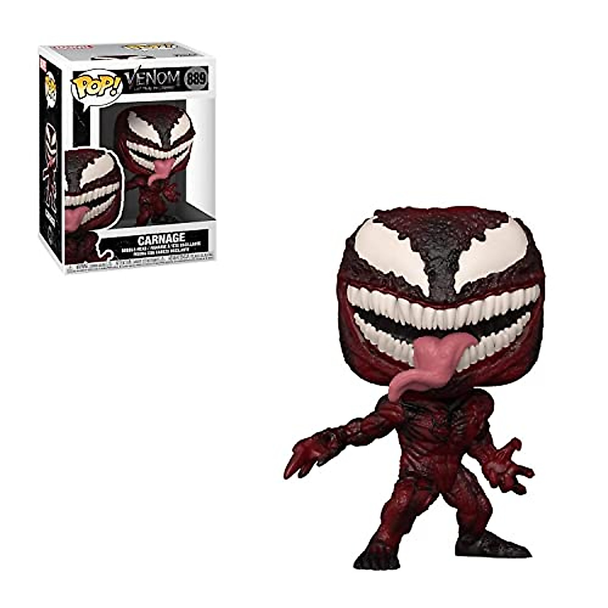 POP Marvel: Venom 2 Let There Be Carnage - Carnage [Cletus Kasady] Funko Pop! Vinyl Figure (Bundled with Compatible Pop Box Protector Case), Multicolor, 3.75 inches