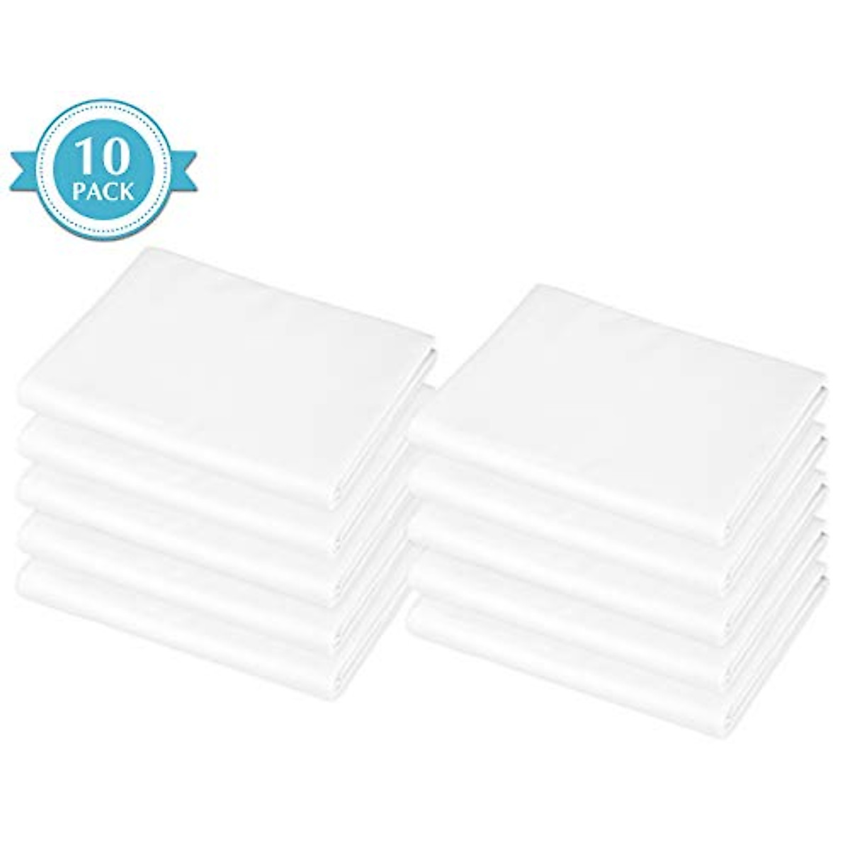 American Baby Company 10-Piece Cotton-Polyester Blend, Standard Daycare/Pre-School Cot Sheets, White, 23" x 51", for Boys and Girls, 10 Count