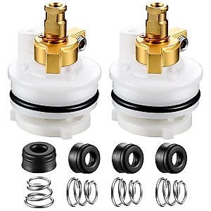 Yaocom 2 Pack Shower Cartridge Repair Kit Compatible with Delta Rp1991, Replacement Stem Unit Fits 1600 Series Single Handle Tub Shower Valves Includes Rp4993 Seats and Springs