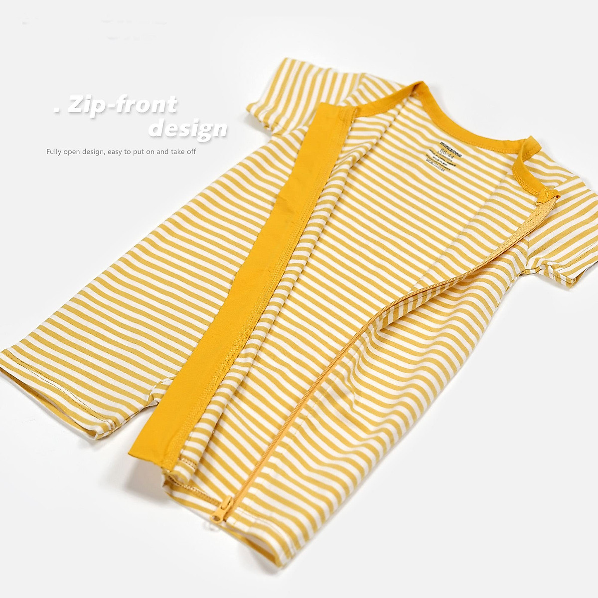 Teach Leanbh Baby Boys or Girls 2 Pack Pajamas Cotton Short Sleeve Zipper Romper Jumpsuits Sleep and Play 3-24 Months (Green, 18-24 Months)