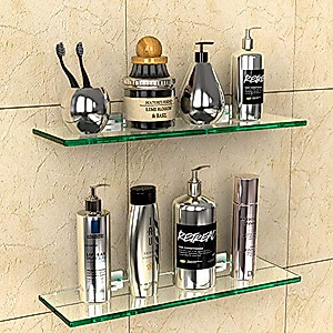 GeekDigg 2 Pack Aluminum Brackets for Shower Caddy Shelf 2-Pack Shower Shelves for Tile Walls, Aluminum Corner Shower Basket Caddy