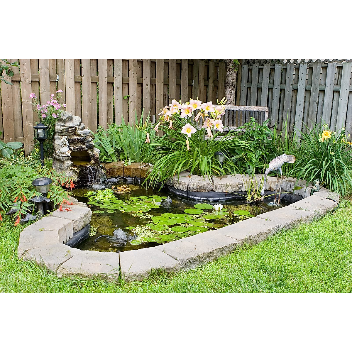 KLEWEE Pond Liner, 4 x 7ft 20 Mil Small Pond Liners, Black Heavy LDPE Duty Pond Liners for Outdoor Ponds, Waterfall, Stream, Fountains