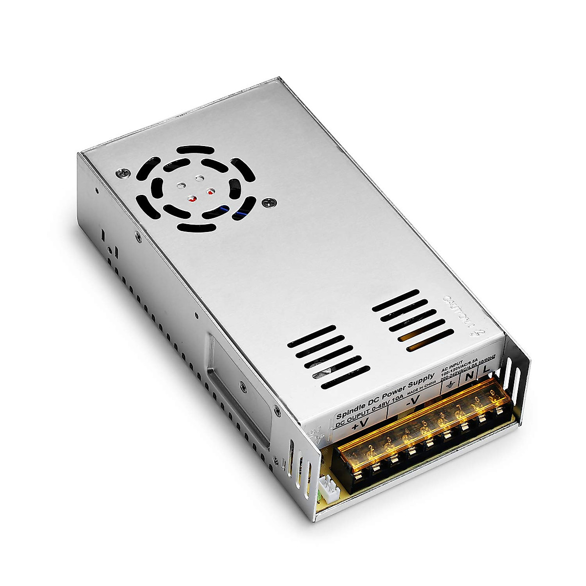 Genmitsu Air-Cooled 300W Brush DC Spindle Motor with 0-48V Output Adjustable Switching Power Supply, 52mm Clamp & ER11 Collet, ideal for CNC Machining