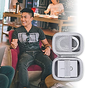 khanka Hard Case Replacement for Anker 45W Wall Charger 5,000mAh 20W Portable Charger, 521 Power Bank (PowerCore Fusion), Case Only (White)