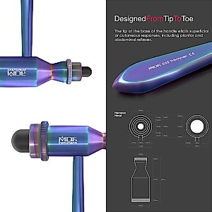 MDF Instruments, Engravable Tromner Neurological Reflex Hammer with Pointed Tip Handle for Cutaneous & Superficial Responses Personalized Custom - Free-Parts-for-Life (MDF555) (Kaleidoscope (Rainbow))
