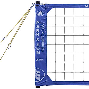 Park & Sun Sports Tournament Flex 1000: Portable Outdoor Volleyball Net System, Blue