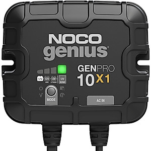 NOCO Genius GENPRO10X1, 1-Bank, 10A (10A/Bank) Smart Marine Battery Charger, 12V Waterproof Onboard Boat Charger, Battery Maintainer and Desulfator for AGM, Lithium (LiFePO4) and Deep-Cycle Batteries