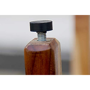 EcoDecors Shoji Teak Shower Stool 18" High Solid Teak Wood Shower Stool with 12" Round Seat Fully Assembled Shower Stool in Earthy Teak Finish