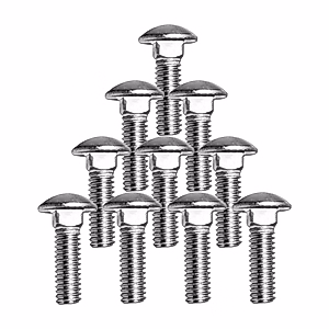 Stainless Steel Bolt Carriage Bolts Screws Pack Silver Lag Bolts Round Head Fasteners Carriage Bolt Elevator Bolts Full Thread 5/16-18 X 4-1/2" (10 Pcs) Super-Deals-Shop