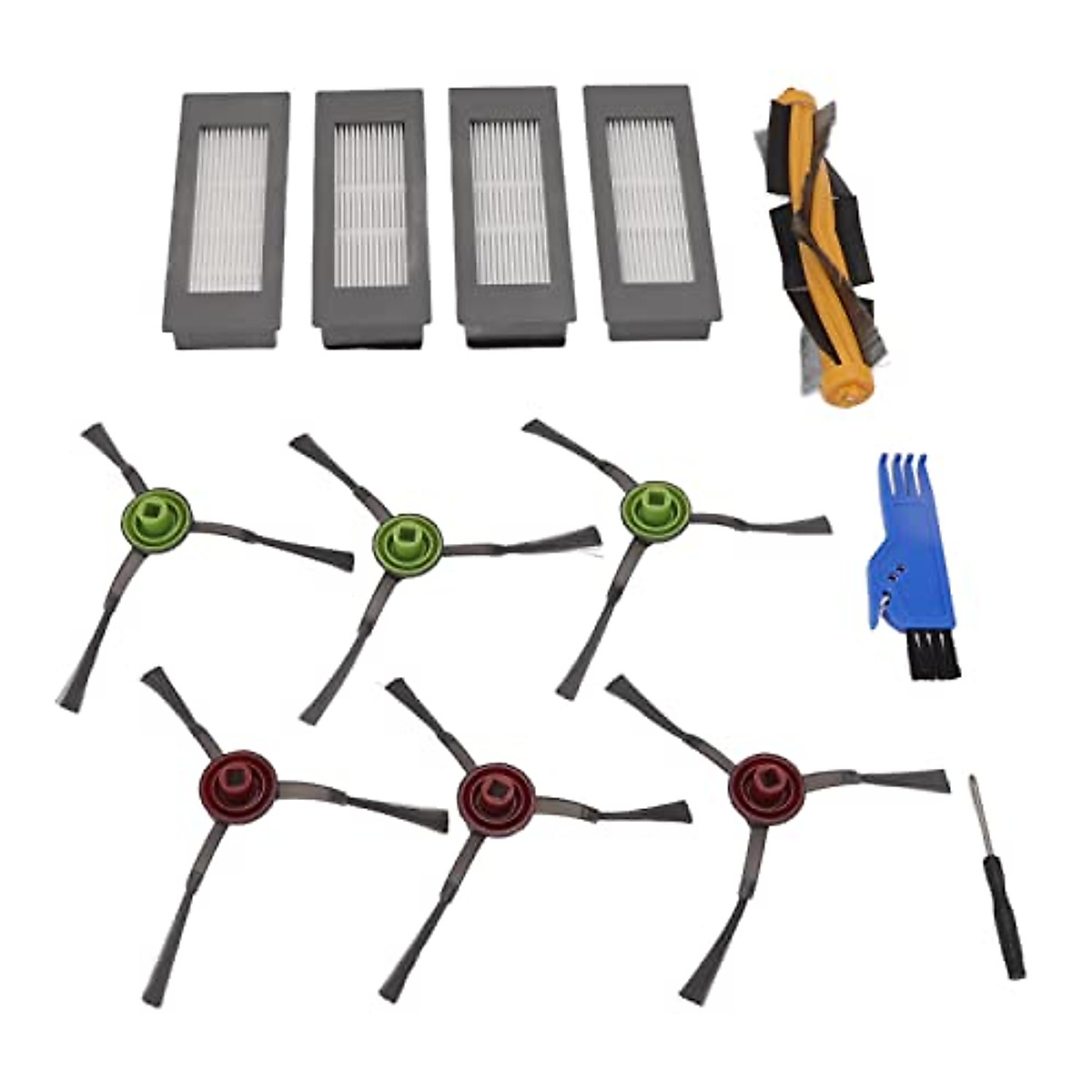 Sweeper Replacement Parts, Sweeper Brush Filter Accessories Main Brush Side Brush Filter Screwdriver Kit Compatible With Yeedi VAC VACmax VAC Station