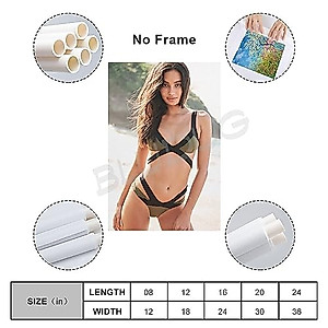 BLUDUG Kelsey Merritt Sexy Model Poster Beautiful Swimsuit Model Poster (4) Canvas Painting Wall Art Poster for Bedroom Living Room Decor20x30inch(50x75cm)