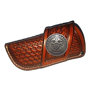 Custom Nocona Weave US Navy Side Draw Knife Sheath right side