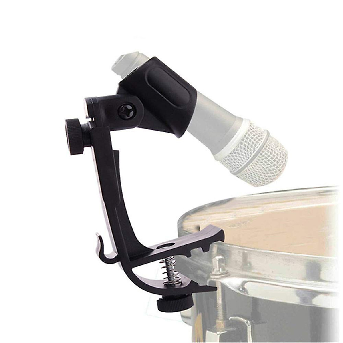 NUEVEN Drum Microphone Clip Adjustable Drum Rim Mic Clips Drum Microphone Mount Clamp (Pack of 2)