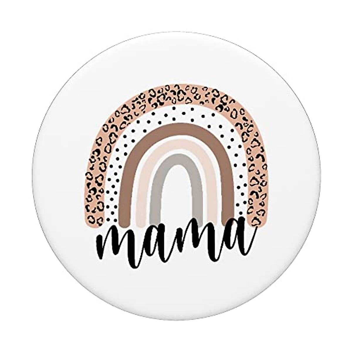 Mama Leopard Rainbow Cheetah Print Mommy Mothers Day PopSockets Swappable PopGrip