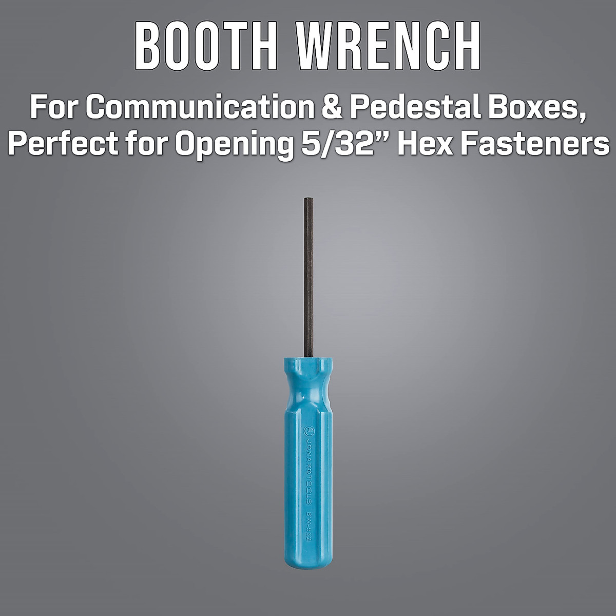 Jonard BW-532-3 Hex Booth Wrench Tamperproof Screwdriver, 5/32" Head, 6" Length