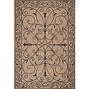 nuLOOM Kathleen Traditional Indoor/Outdoor Area Rug, 6x9, Brown