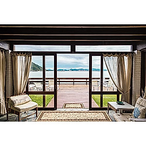 Gloria Non Slip Rubber Back Kitchen Rug Kitchen Runner Kitchen Mat Carpet for Kitchen Anti Slip Stair Treads (Emy-BGE, Kitchen Set (20"x59" and 20"x30"))