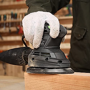 GALAX PRO Detail Sander,1.7A 15000 OPM Compact Electirc Sander with 20Pcs Sandpapers and Dust Bag,Soft Grip Handle in Home Decoration and DIY Working