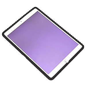 Veamor 10.2 in Silicone Back Case Cover, Anti Slip Rubber Protective Skin Soft Bumper for Apple iPad 9th (2021)/8th (2020)/7th (2019) Gen, Kids Friendly/Lightweight/Ultra Slim/Shockproof (Black)