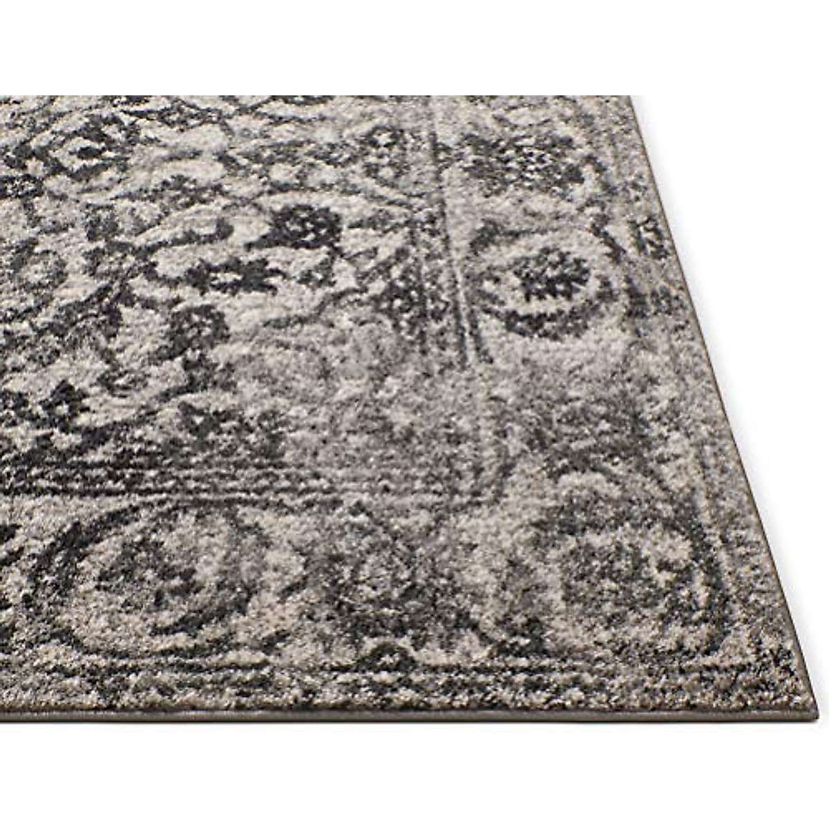 Well Woven Sydney Vintage Sheffield Grey Traditional Oriental Distressed Area Rug 3'3" x 4'7"